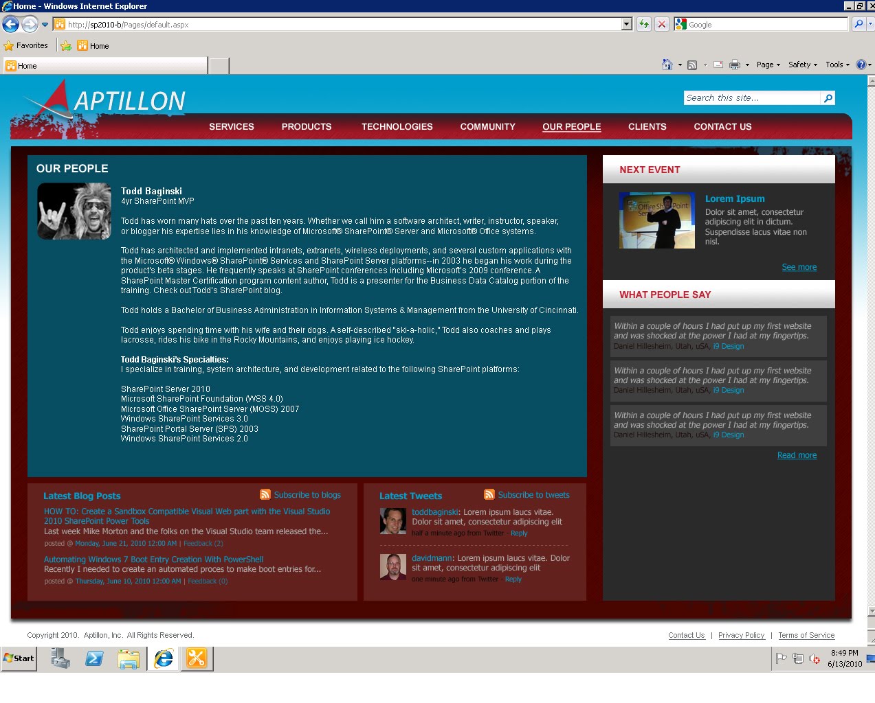 Celina Moser Baginski | SharePoint Branding Portfolio