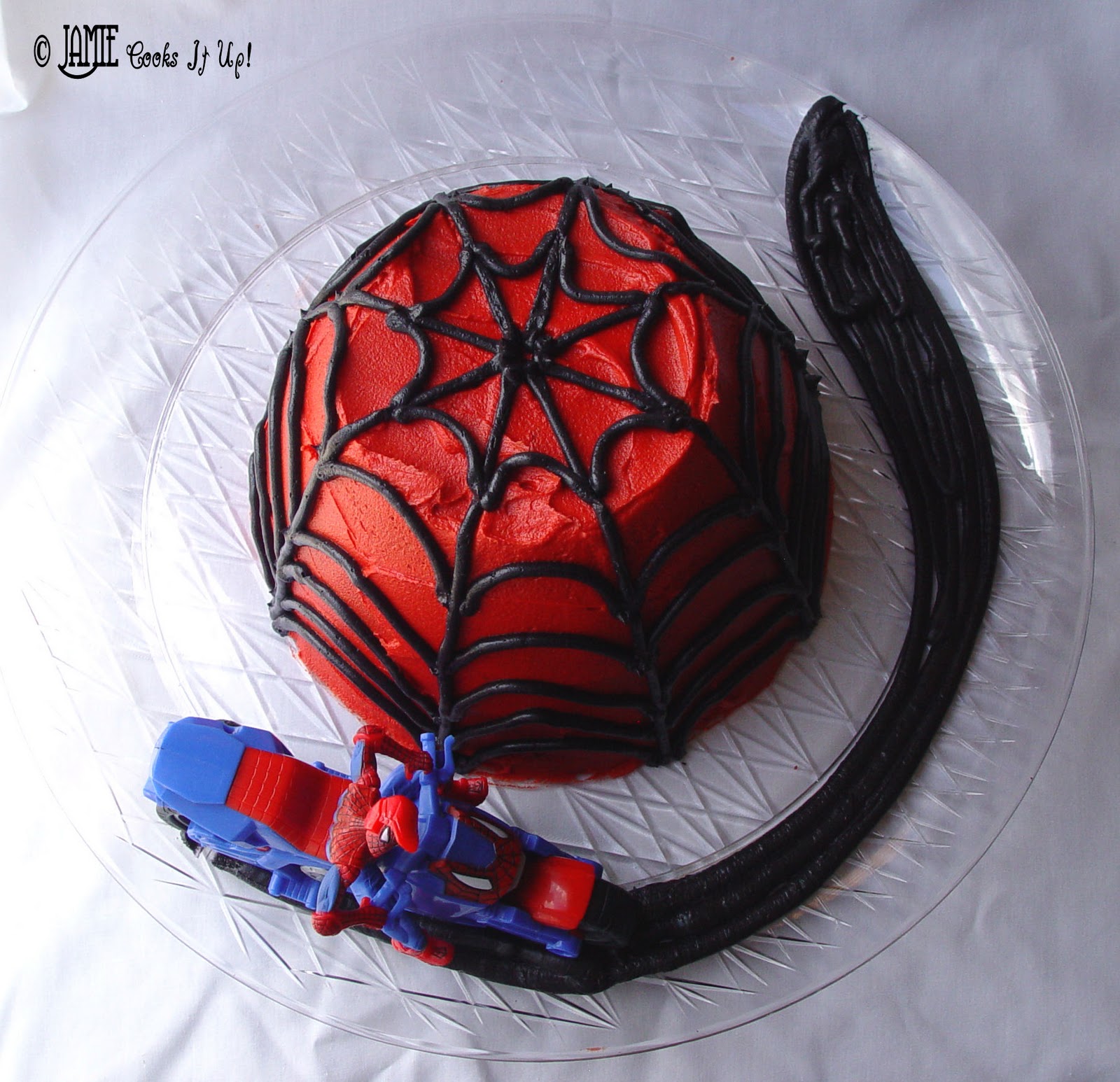 Easy Spider Man Cake – Jamie Cooks It Up