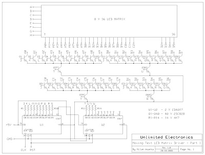 Unlimited Electronics: Making a Driver for 8 X 36 LED Matrix Display…