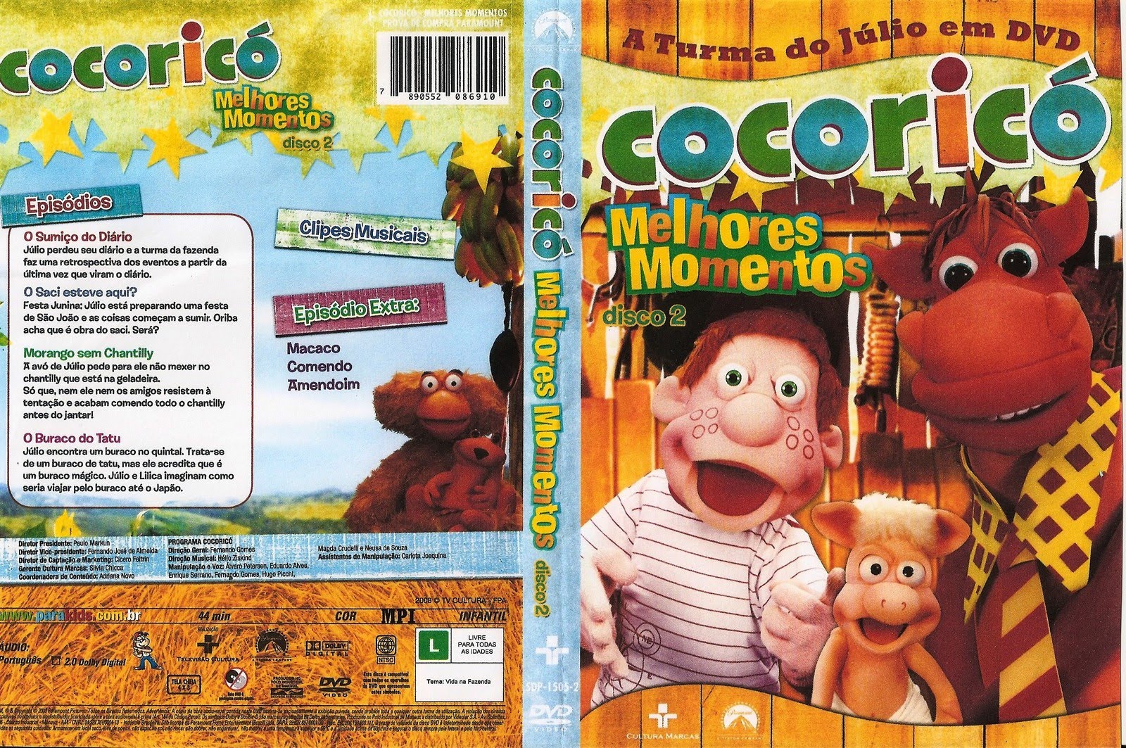 Capas Filmes Infantil: Cocoricó - Melhores Momentos - Disco 2