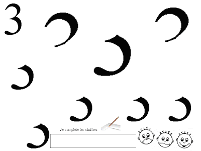 Maternelle: Graphisme : le chiffre 3
