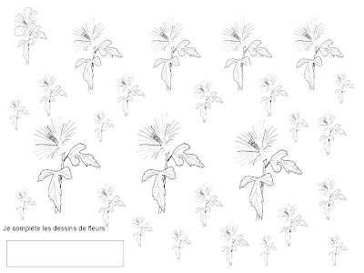 Maternelle: Graphisme, des fleurs