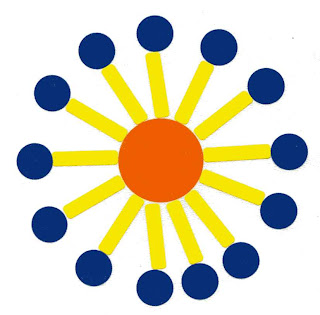 Maternelle: Avec des gommettes, des fleurs