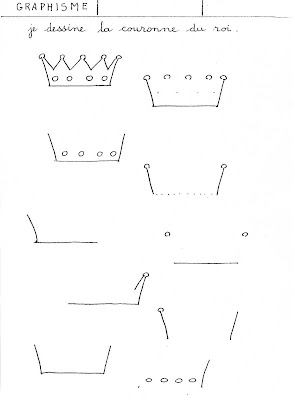 Maternelle: Graphisme, la couronne du roi