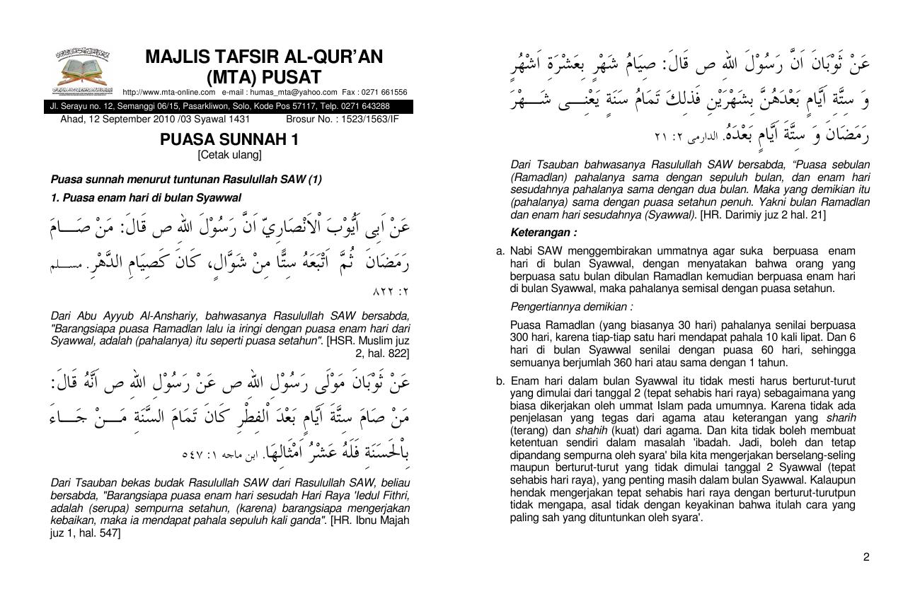 100912 Puasa Sunnah 1