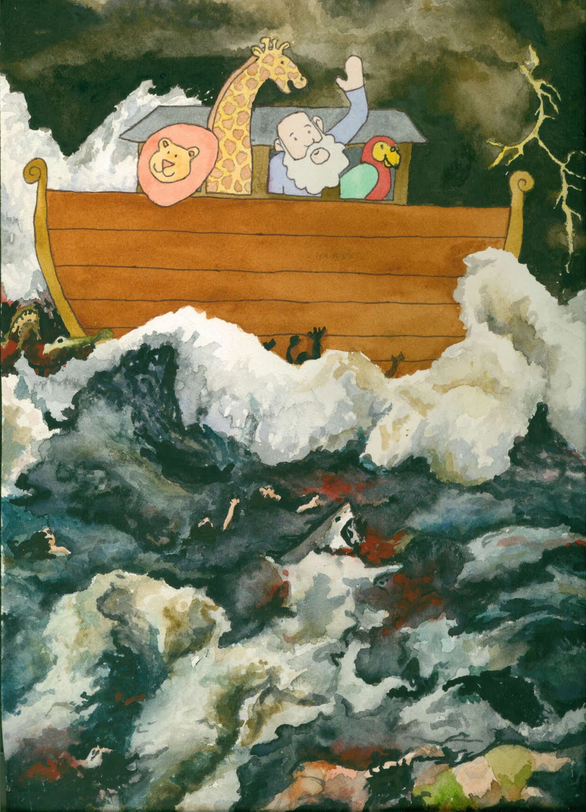 I draw from life: Scary Bible Stories Watercolors