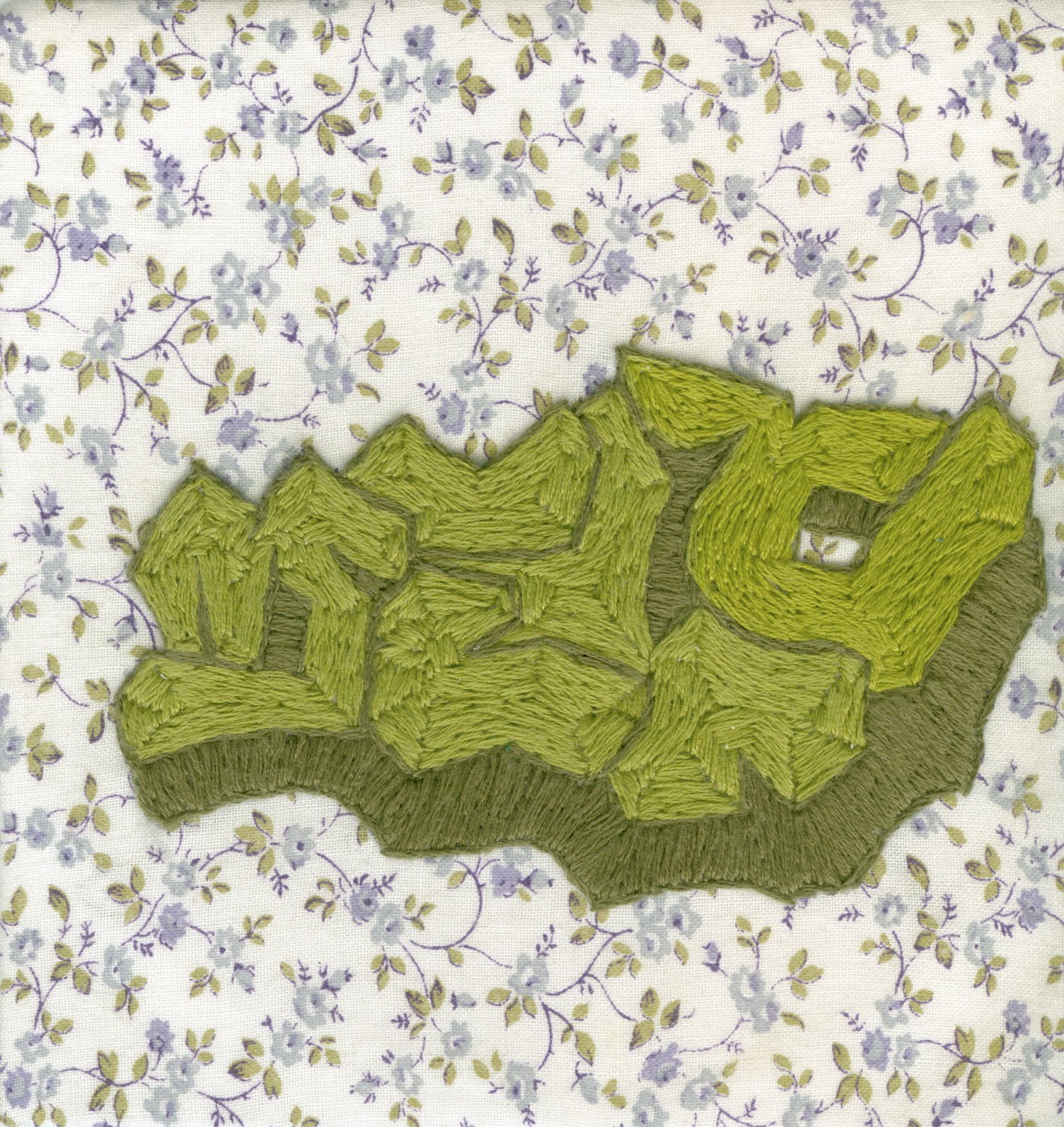 I draw from life: embroidered graffiti