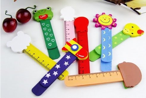 TheShoppingCartLady: Wooden Cartoon Bookmark/ Ruler
