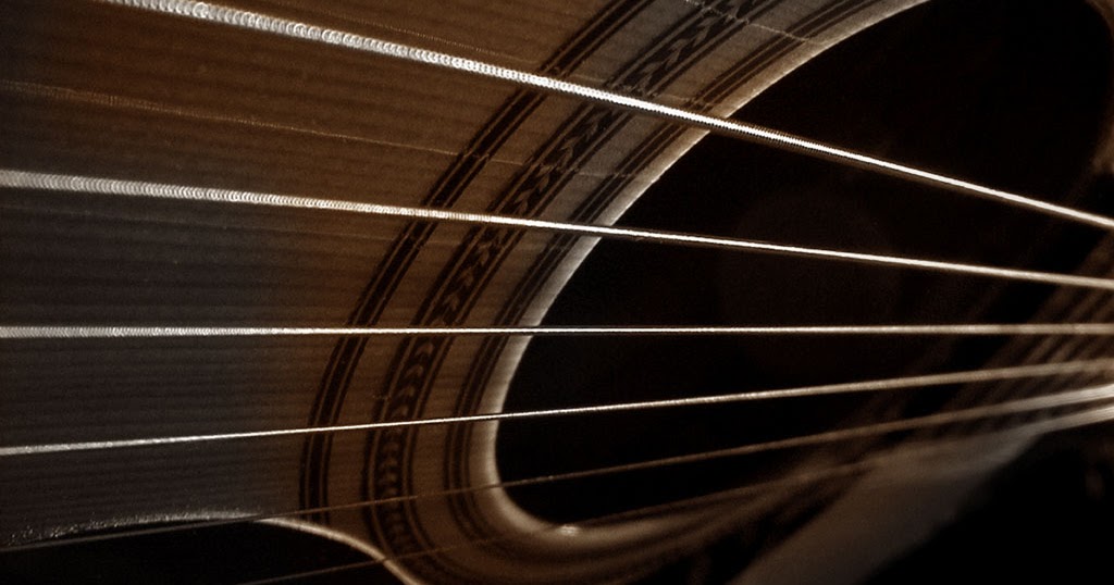 Guitar Wallpaper - Soundhole Though Strings