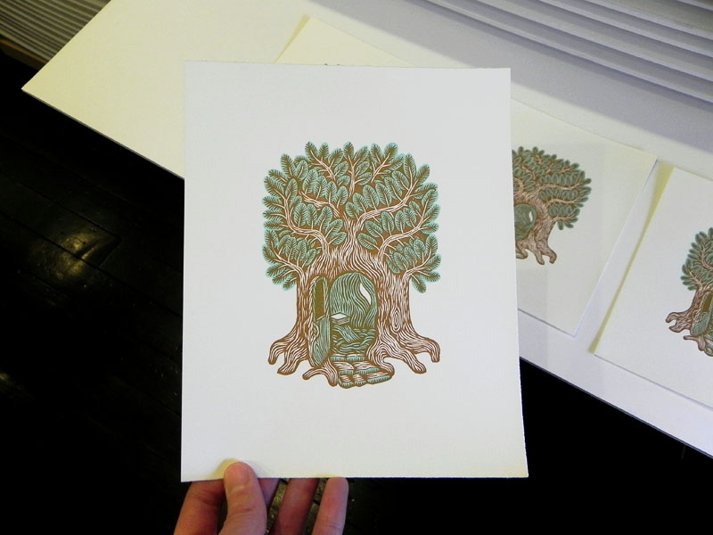 Tugboat Printshop: HOUSE TREE PRINTED