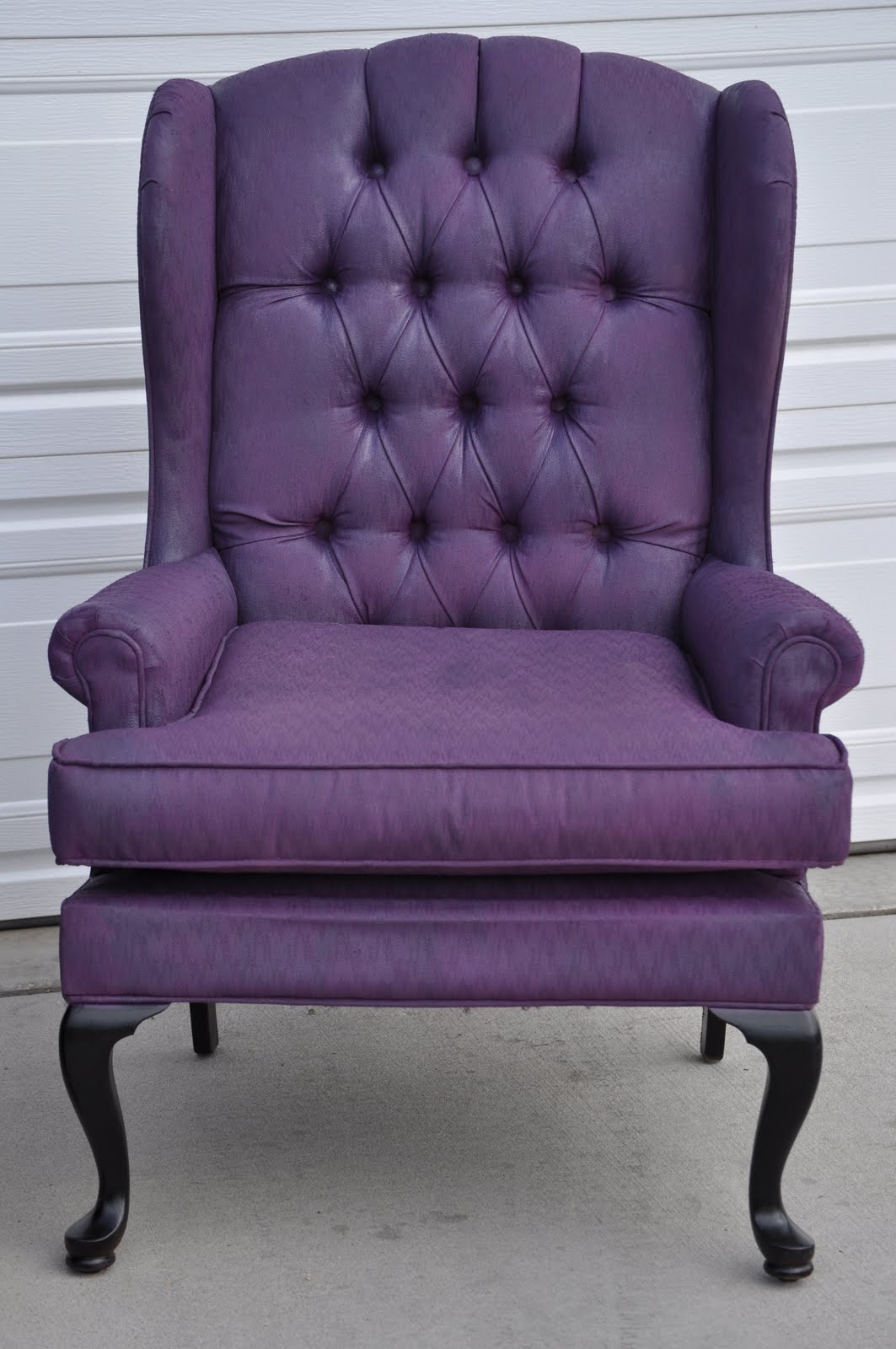Cassandra Design: Delicious Purple Tufted Halloween Wingback Chairs