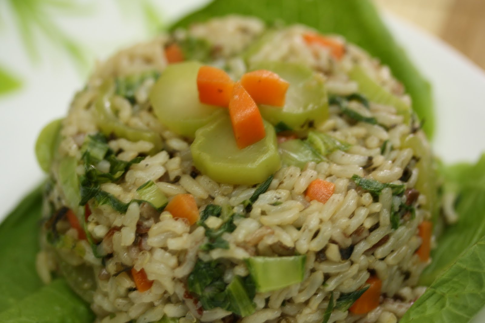Meow Meow Kitchen: Mustard Green With Preserved Olive Fried Rice