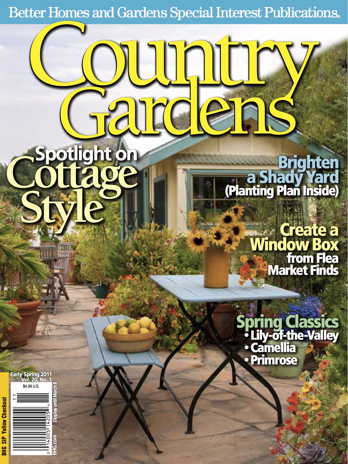 Sharon Lovejoy: Country Gardens Magazine Features our Little Cottage Garden