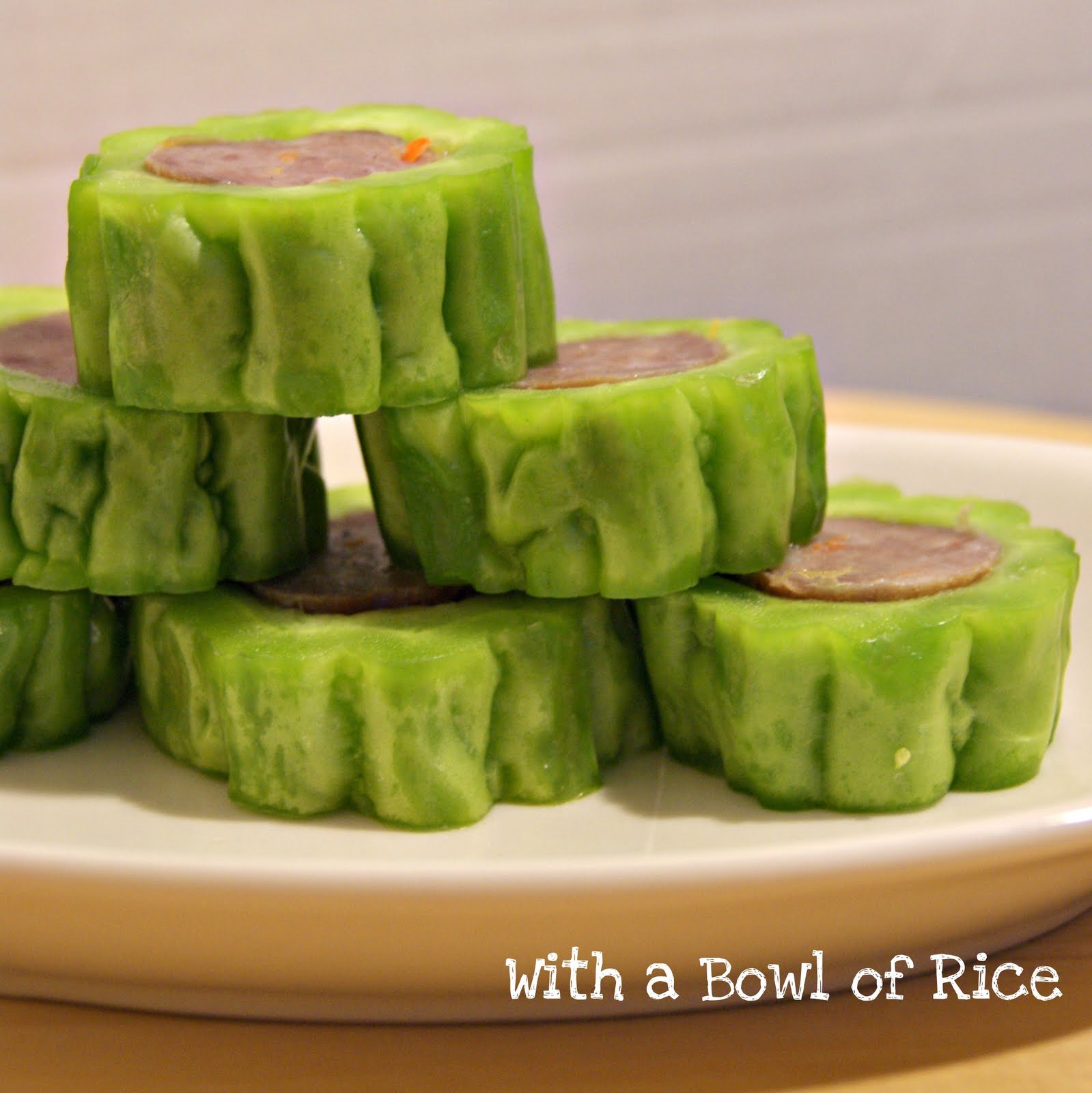 My Friendship with Food: Stuffed Bitter Melon Pyramid, No Wonder He ...