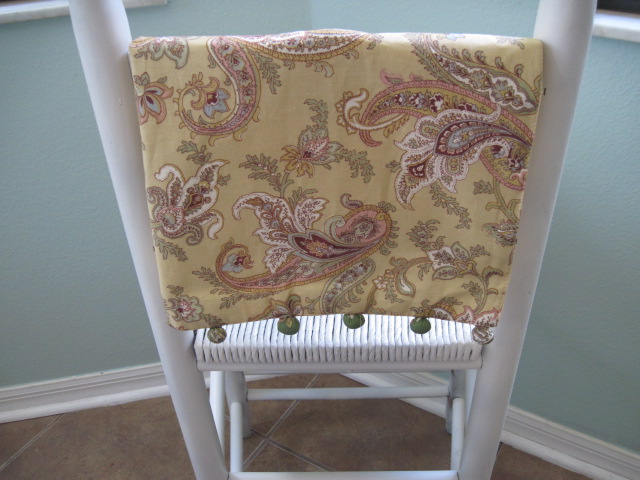 Two Shades of Pink: Simple Chairback Covers Made From Placemats