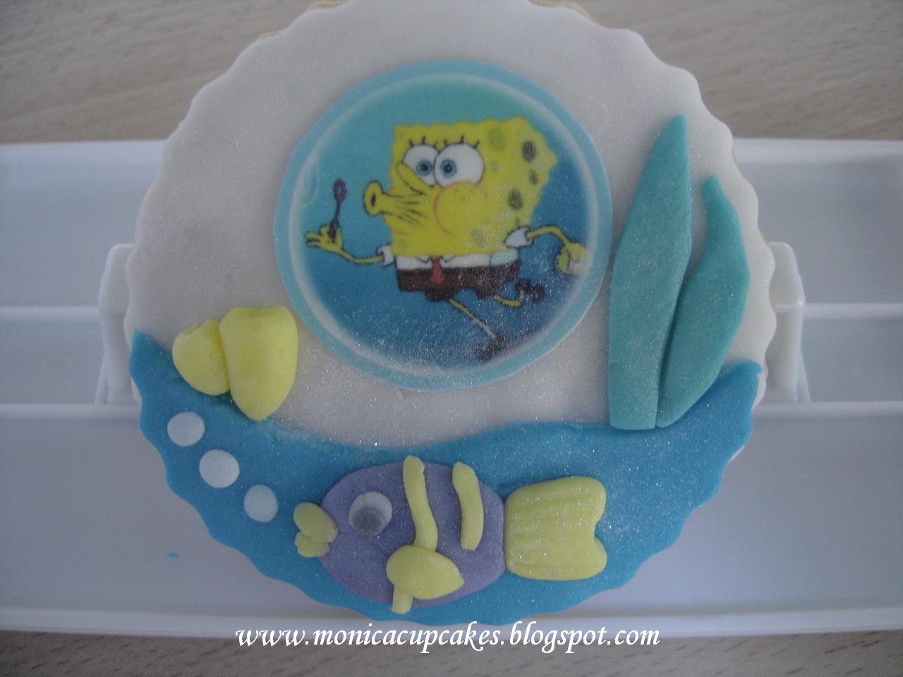 Mónica Cupcakes: GALLETAS DE BOB ESPONJA CON OBLEA/SPONGE BOB COOKIES