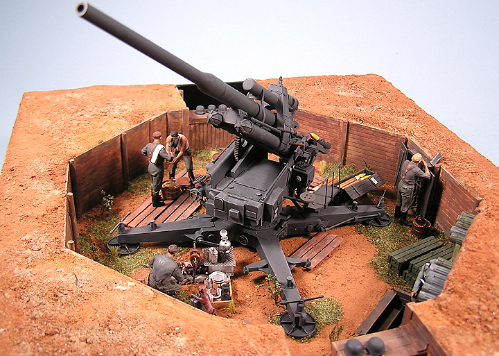 Houston Armor Club (HAC): COMPLETED - 105mm Flak Diorama
