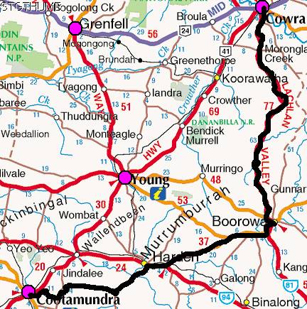 4 pedals & 4 paws: Cowra to Cootamundra