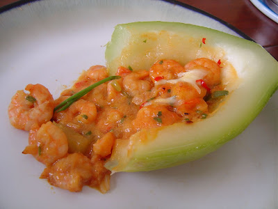 come-se: Caxi com camarão