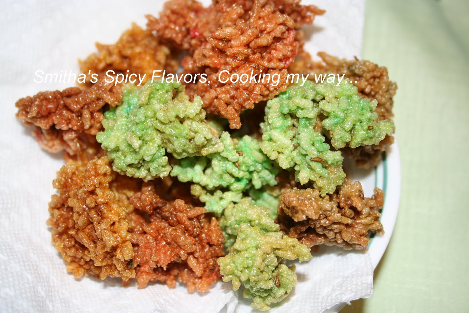 Sun dried Treats 1 - Dried cooked rice crackers made with leftover rice ...