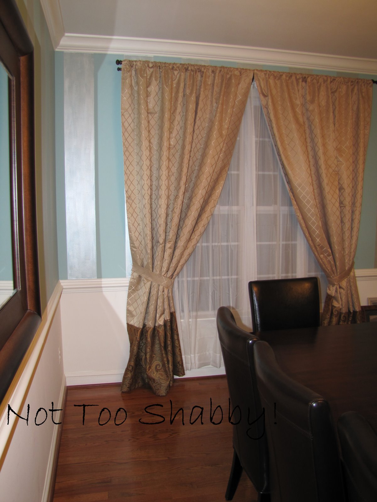 Not Too Shabby: My Formal Dinning and Living Room Curtains