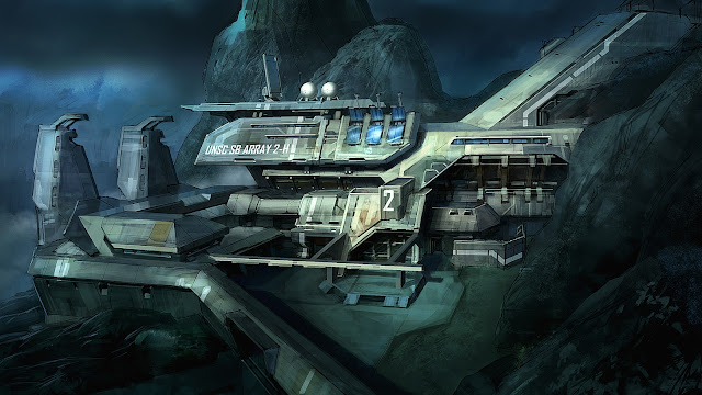 Space Ship Guru: UNSC communication outpost concept art and development ...