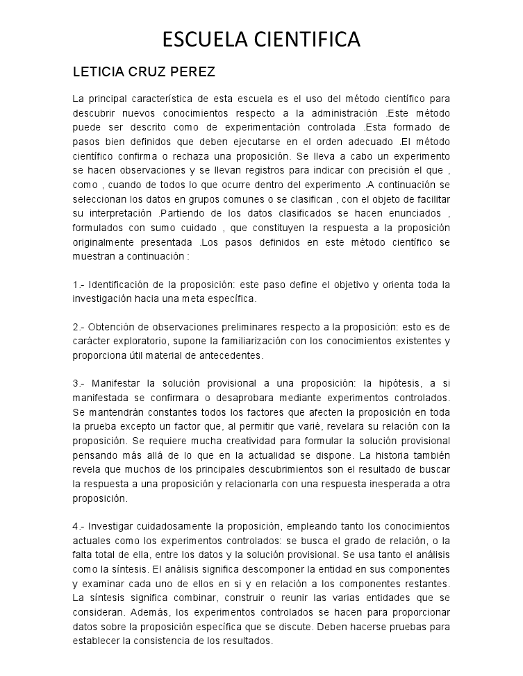 Administracion: Escuela Cientifica