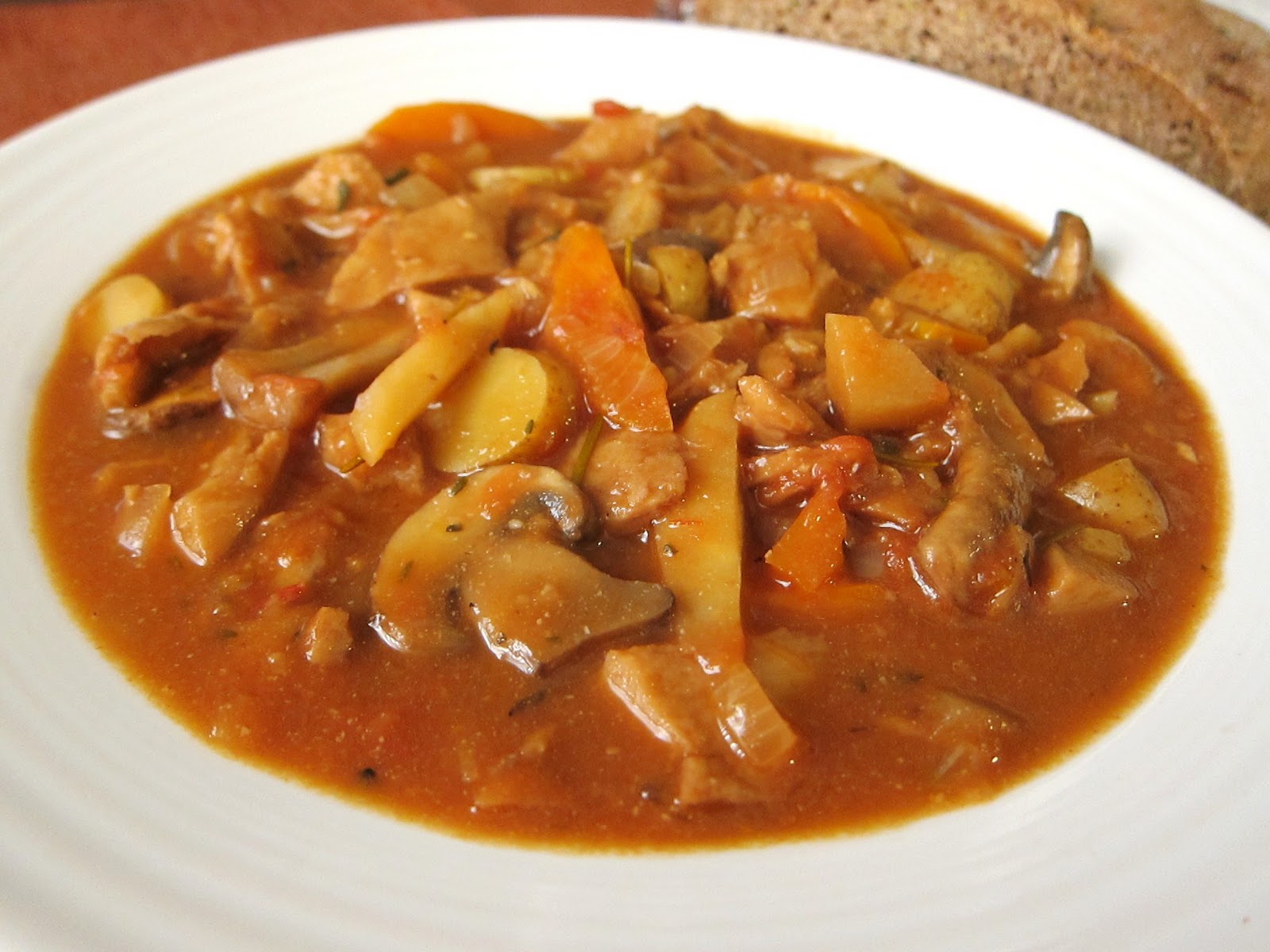 Garlic and Sea Salt: Autumn Vegetable and Seitan Stew with Rustic Whole ...