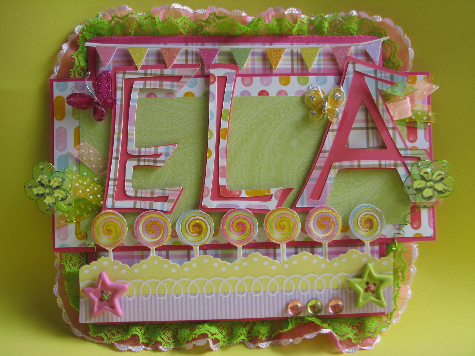 Piensa Scrap: RETO # 16: LETRERITO CON SU NOMBRE