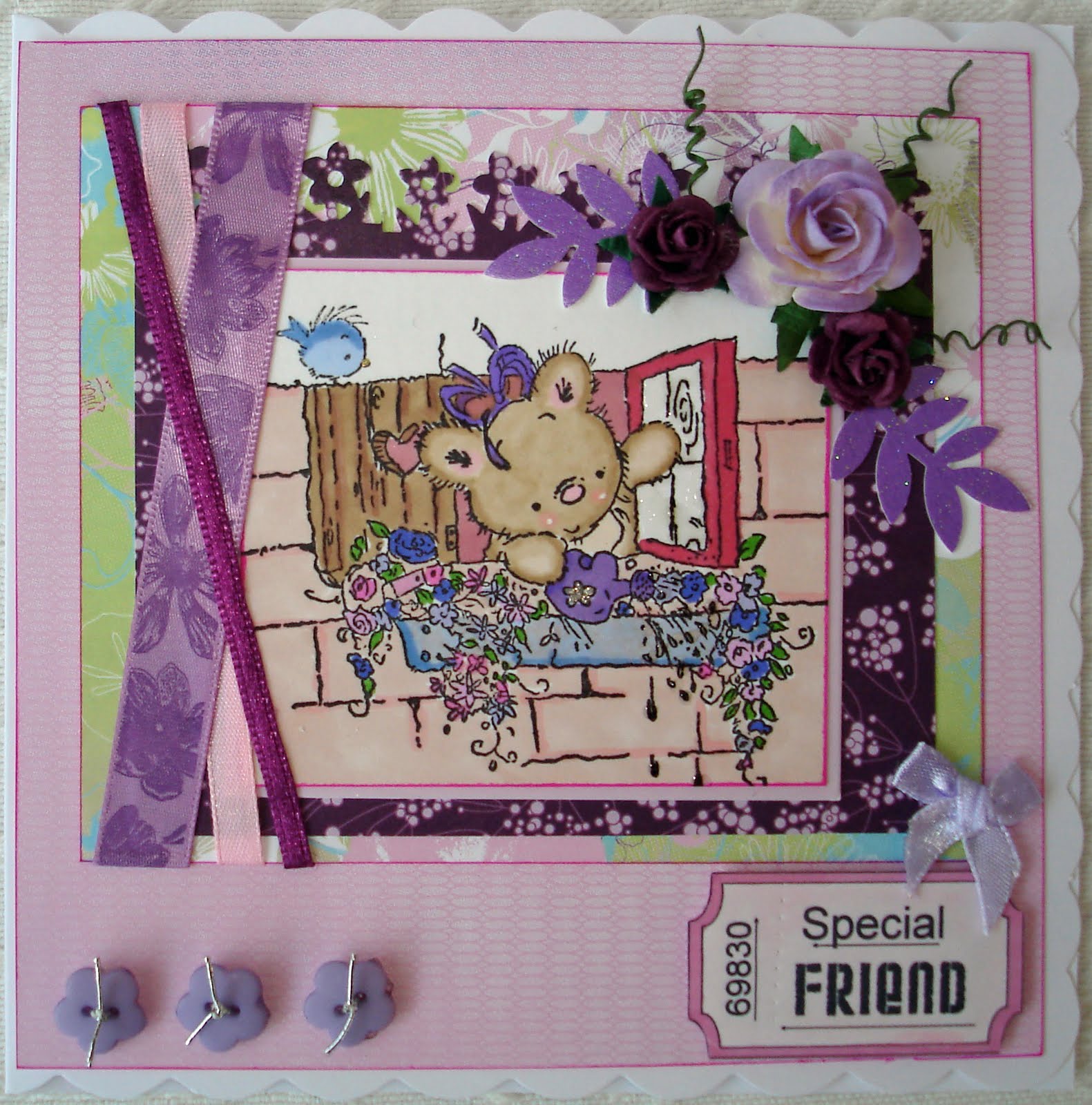 Marianne's Craftroom: 3 very girly cards