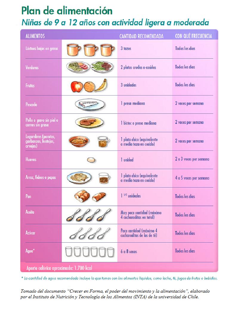 Noticias: Plan de alimentación para niñas y niños de 6 a 12 años