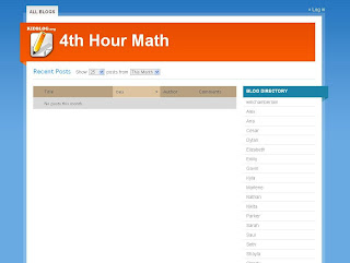Mr. C's Class Blog: 4th Hour Math is Using Kidblog.org to Reflect on Math