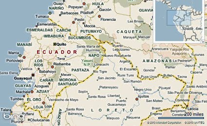 Ecuador Map Coca