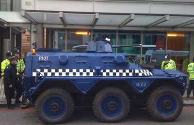Nothing To Do With Arbroath: Armoured car driving protestors charged ...