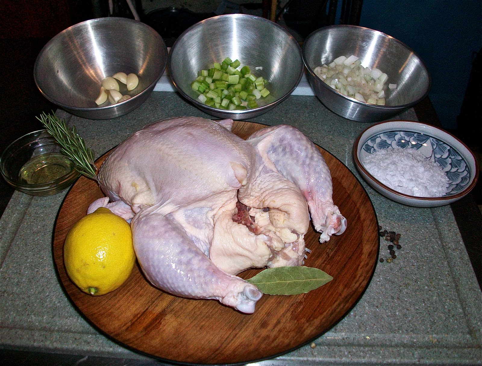 Denver Mise en Place: Poulet en cocotte: French style chicken in a pot