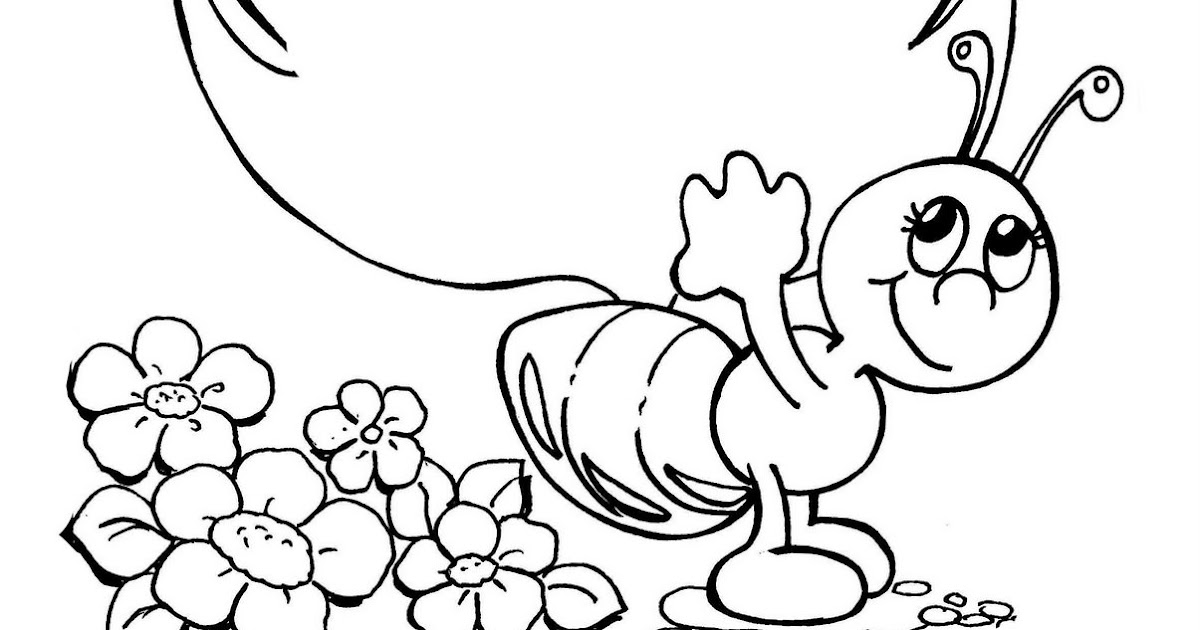 Desenhos para pintar e colorir.: formiga para colorir