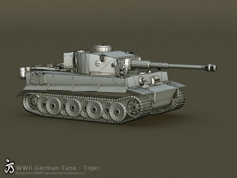 Sunnncho: Tiger tank - low poly model