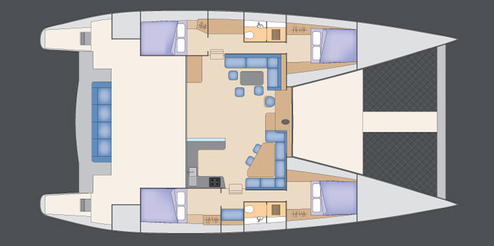 Luxury Catamaran: RAKU S60 BLUE WATER CRUISING BY GRAINGER DESIGNS