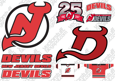 Gallery Vector Art: "New Jersey Devils fan set"
