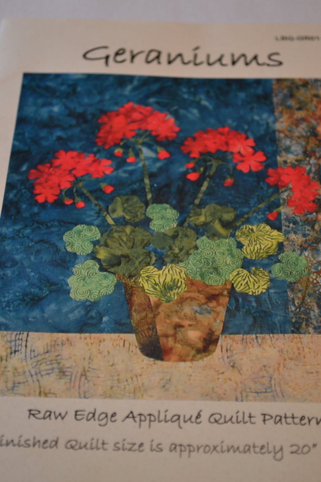 Fabric and Flowers in Texas: Geranium Wall Hanging