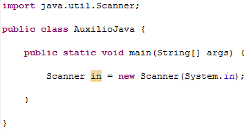 Auxílio Java: Entrada básica de dados