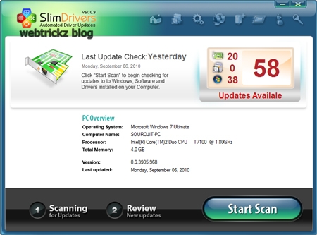 SlimDrivers: Automated Device Driver Updates | webtrickz blog