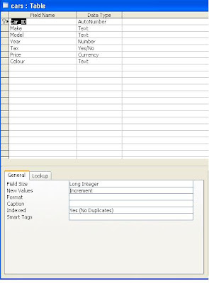 World Of ICT: Lesson 4 : Car Database