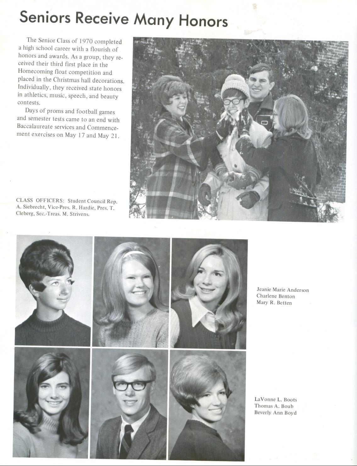 Redfield High School Class of 1970 40 Year Reunion: Senior Annual- 1970 ...