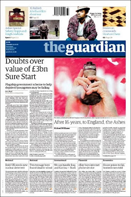 Media: The Gurdian Front Cover Analysis