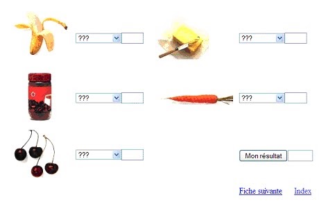 Français à l'école!: Exercice "Les aliments"
