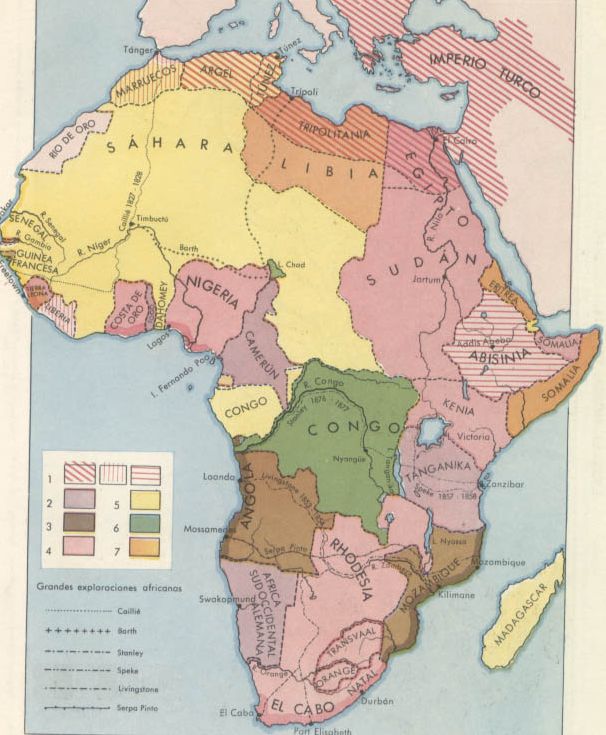 Napoleon Life: Map of the French colonies in Africa (yellow):Like in ...