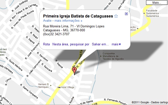 Coro Primeira Igreja Batista de Cataguases: Fale Conosco