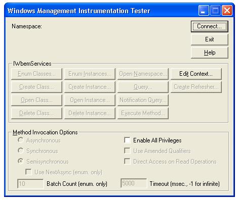 Muhammad Shujaat Siddiqi: Testing WQL based WMI queries (wbemtest)
