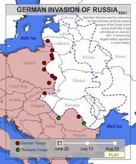 Workman Projects: German Invasion of Russia Map